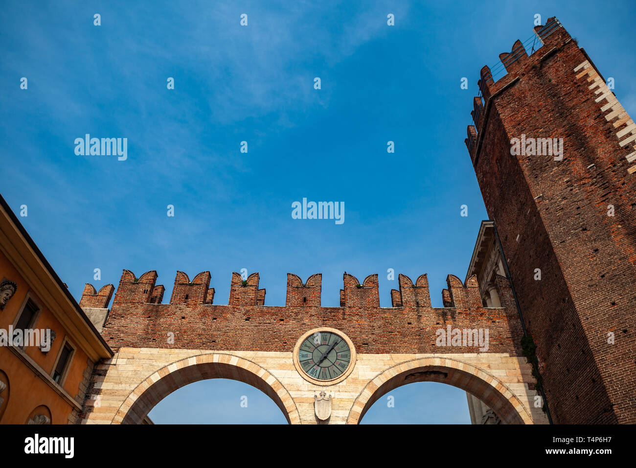 Verona, Italy – March 2019. The Gates of Brà are a gateway to Verona ...