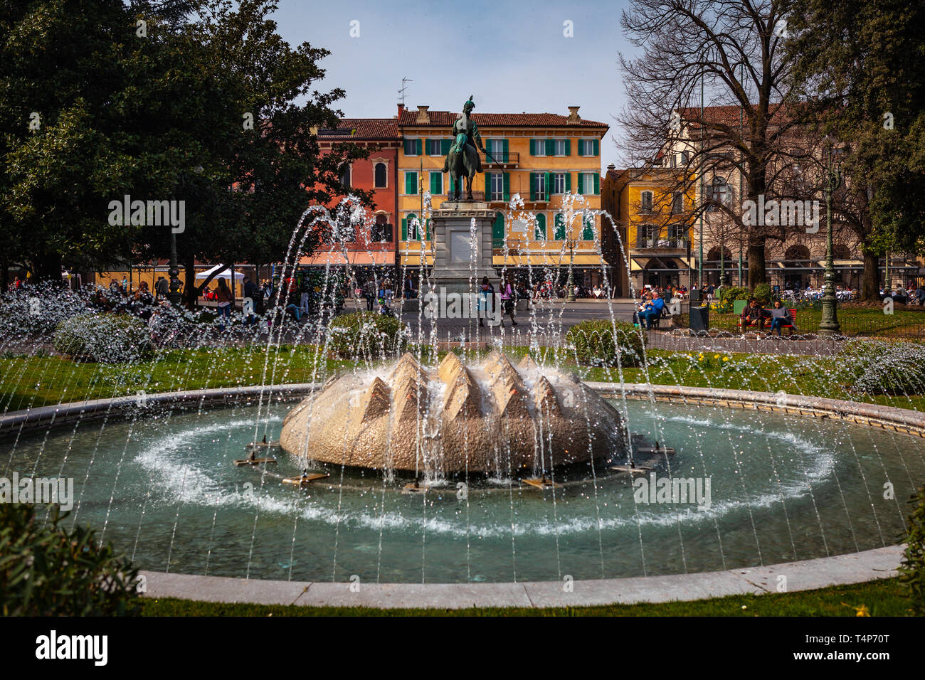 Verona, Italy – March 2019. Piazza Bra the largest piazza in Verona ...