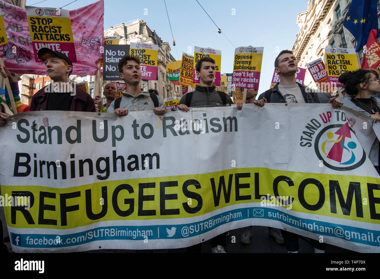 Refugee welcome racism not demonstration hi-res stock photography and ...