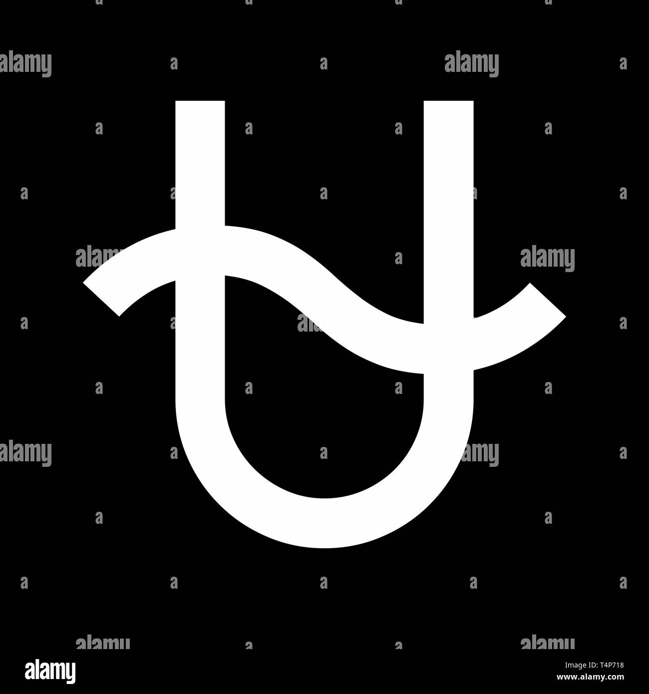 Illustration of astrology Ophiuchus sign on dark background Stock ...
