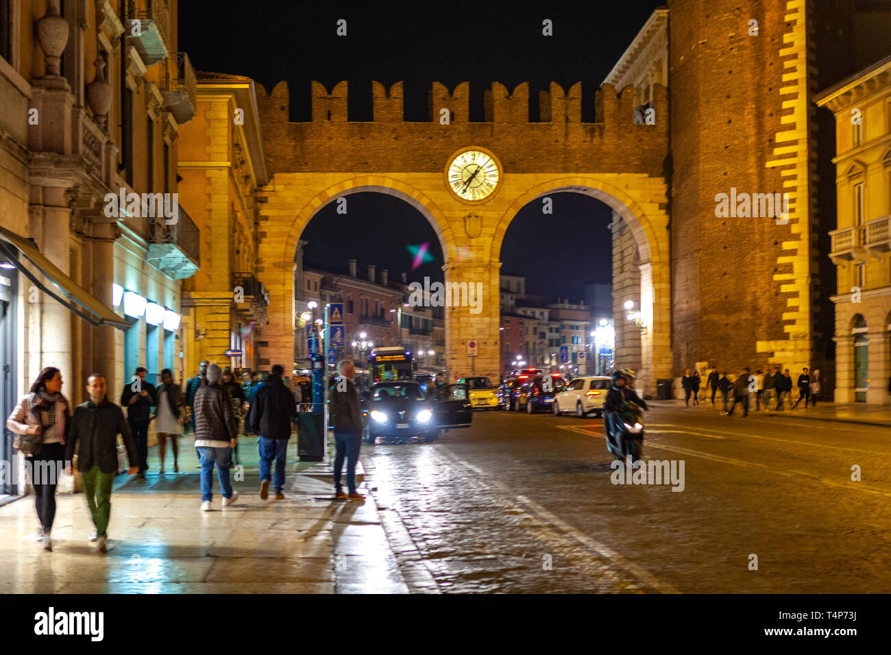 Verona, Italy – March 2019. The Gates of Brà are a gateway to Verona ...