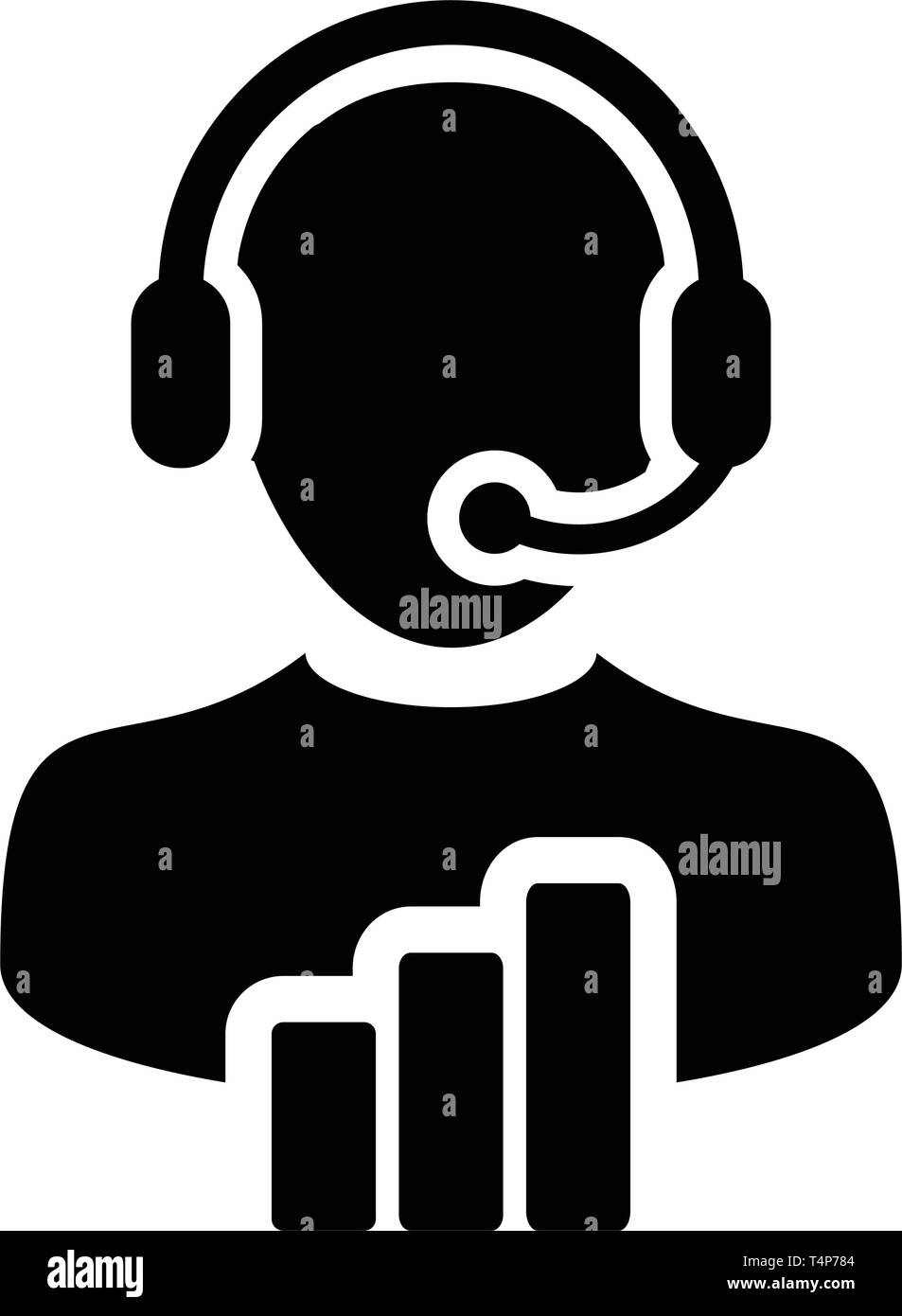 Support icon vector male customer care data service person profile ...