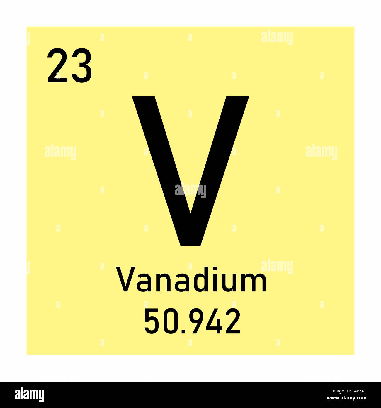 Illustration of Periodic table element Vanadium icon on white ...