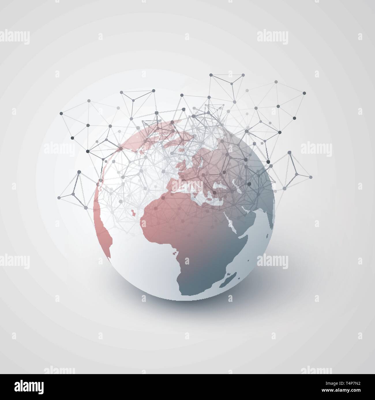 Cloud Computing and Global Networks Concept Design with Earth Globe ...