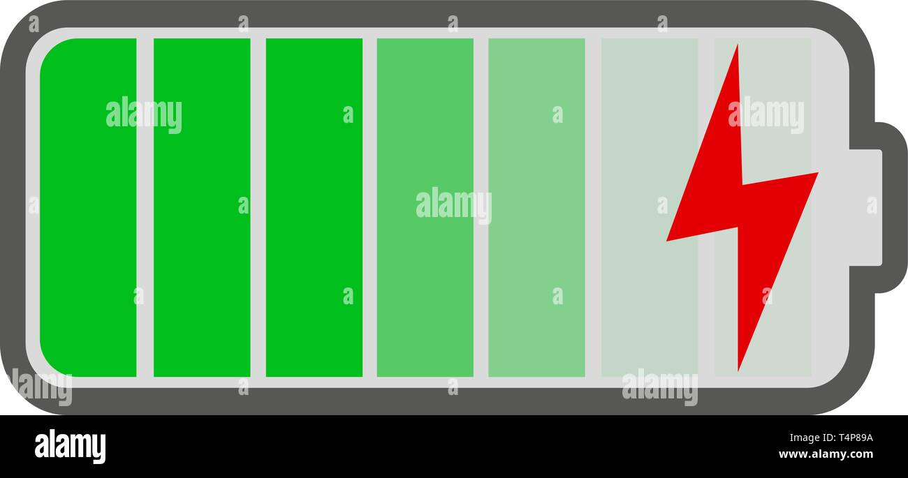 simple flat battery charging icon or symbol Stock Vector Image & Art ...