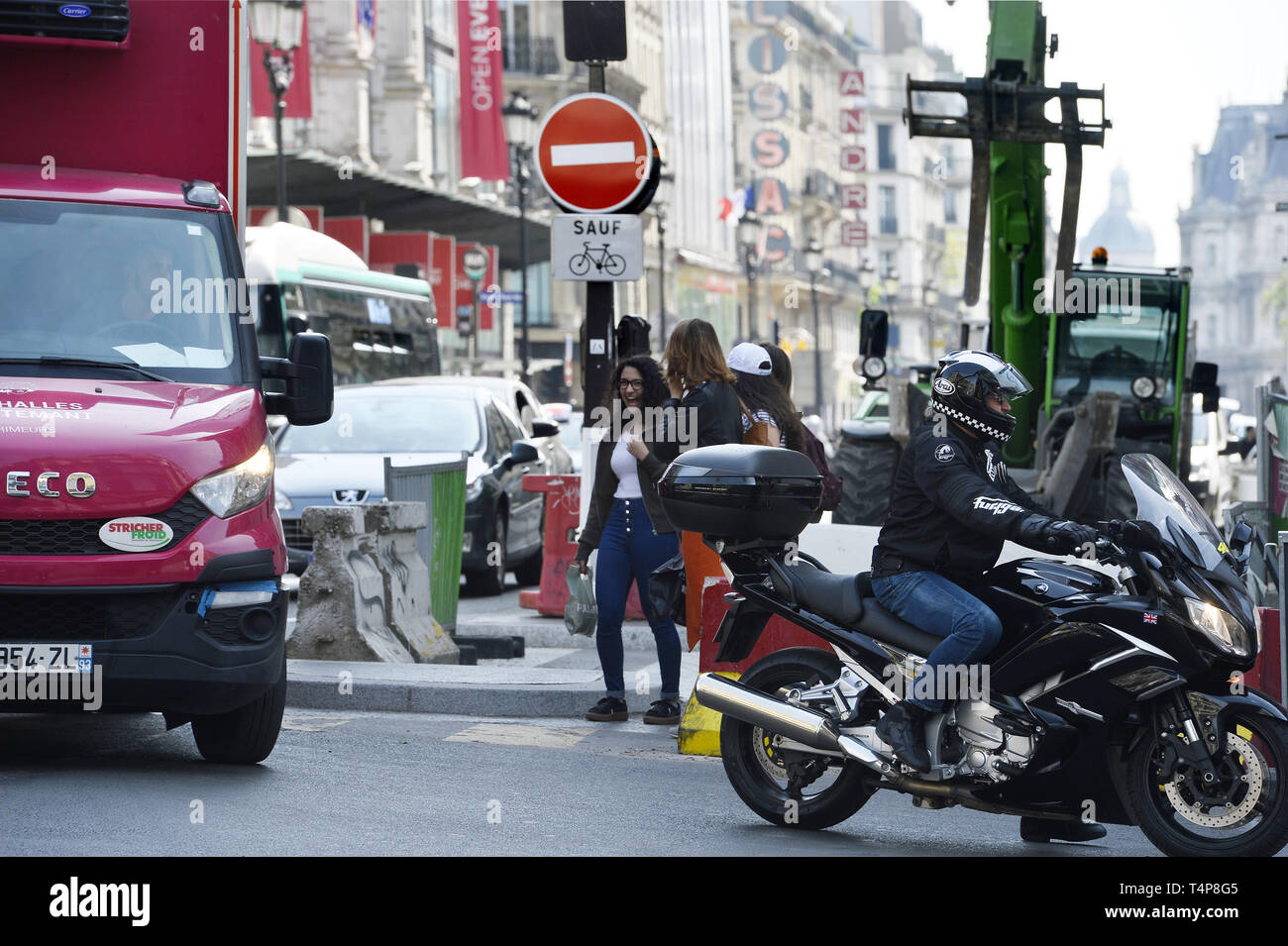 Paris France Construction Site Road High Resolution Stock Photography ...