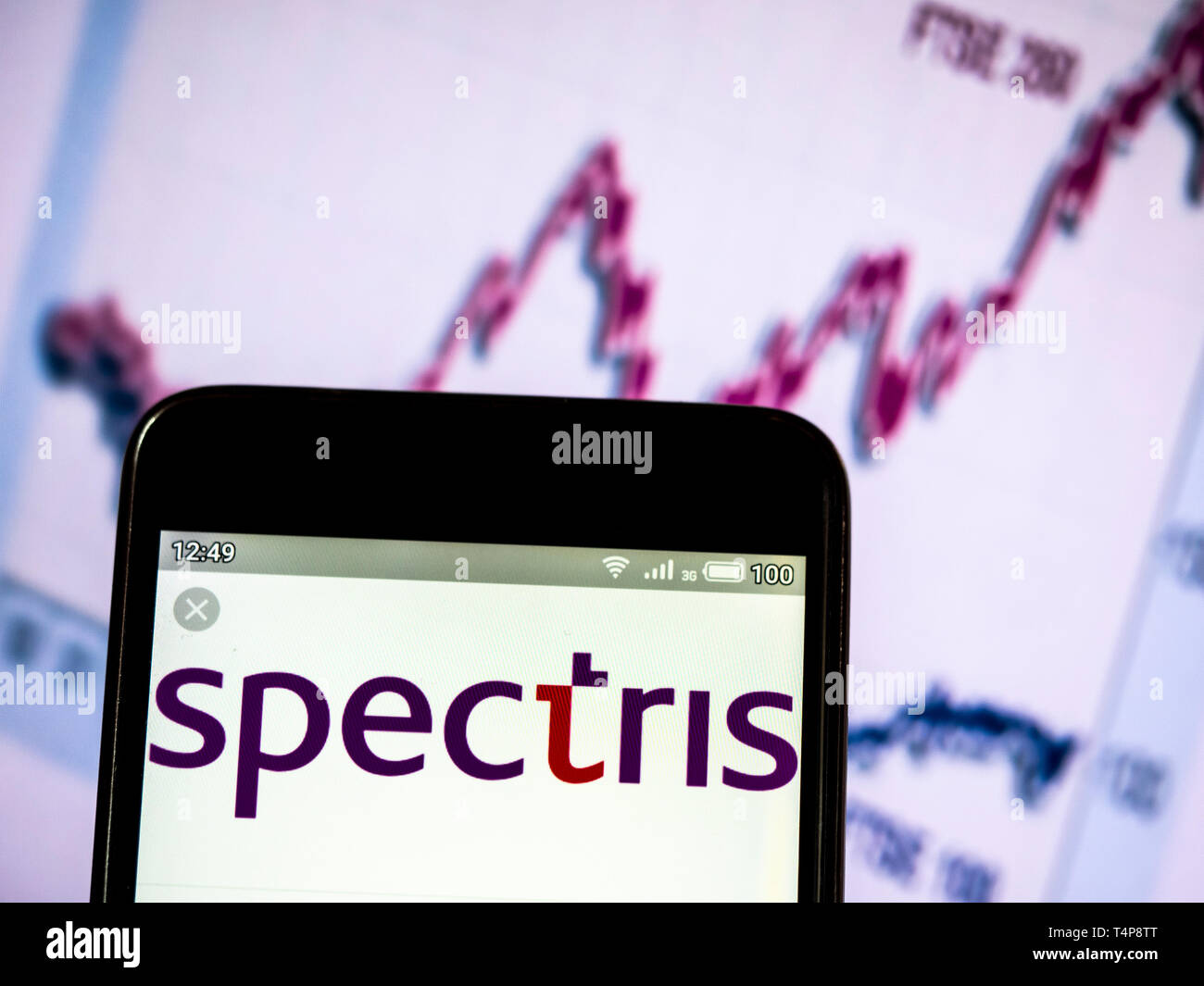 In this photo illustration a Spectris plc logo seen displayed on a ...