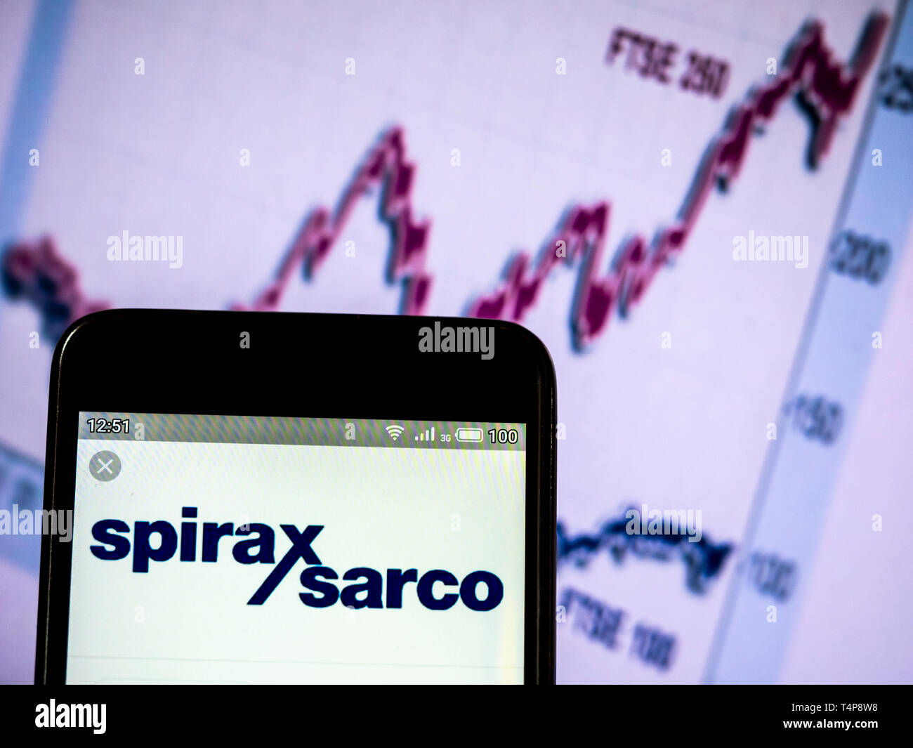 In this photo illustration a Spirax-Sarco Engineering plc logo seen ...