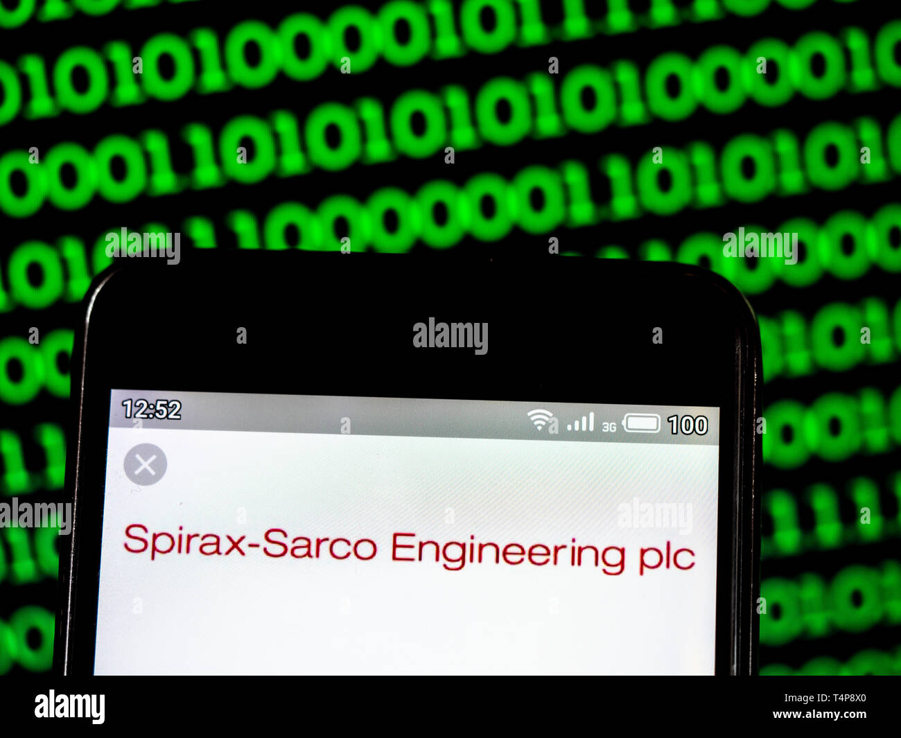 In this photo illustration a Spirax-Sarco Engineering plc logo seen ...