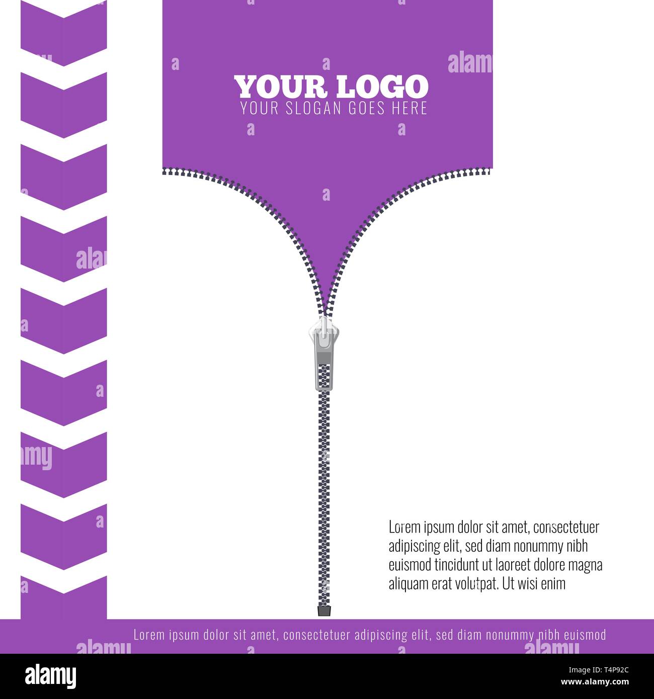 Opened and closed zip. Opening or closing zipper. Business background ...