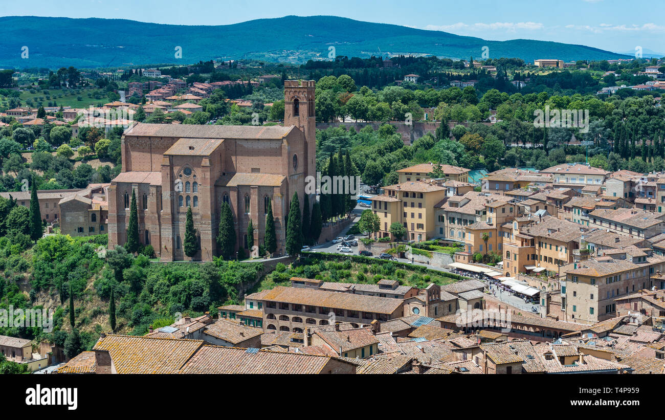 Drone Aerial View of Siena in Tuscany, Italy Stock Photo - Alamy