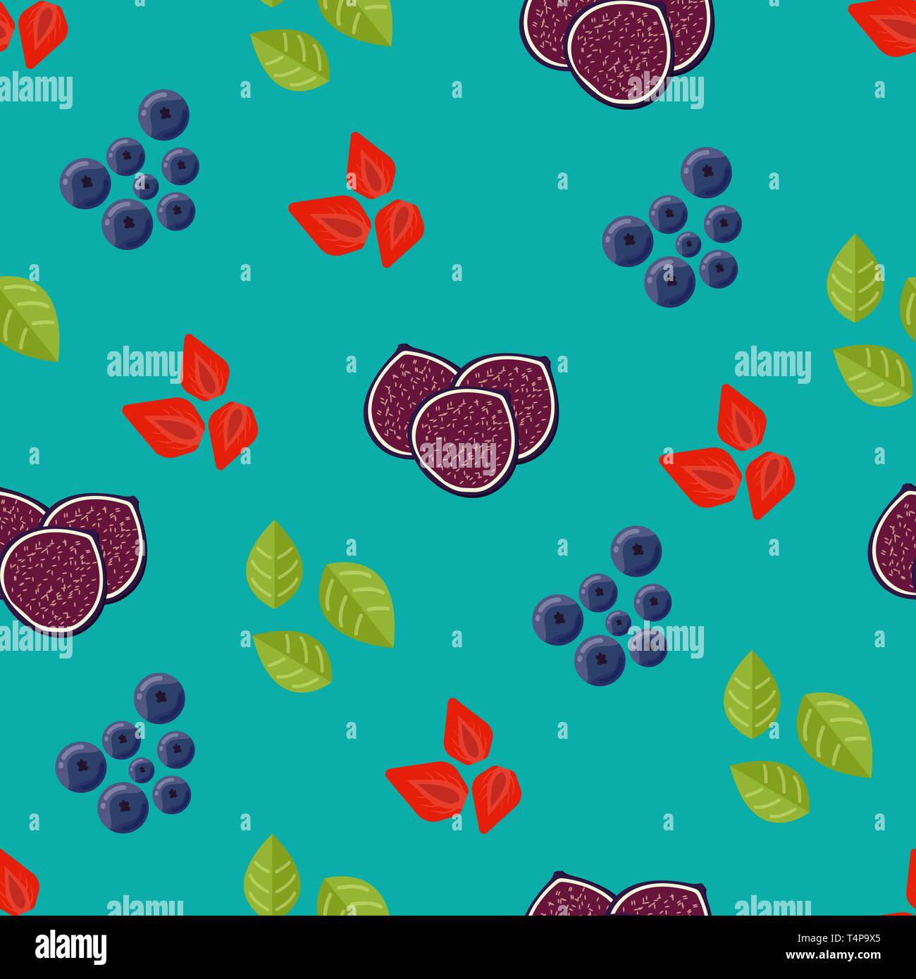 Seamless food pattern. Flat food seamless pattern. Flat food. Vector ...