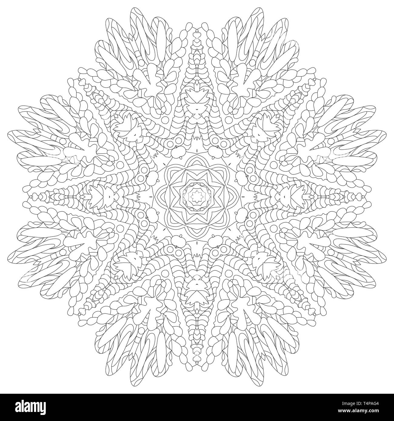 Vector Adult Coloring Book Textures. Hand-painted art design. Adult ...