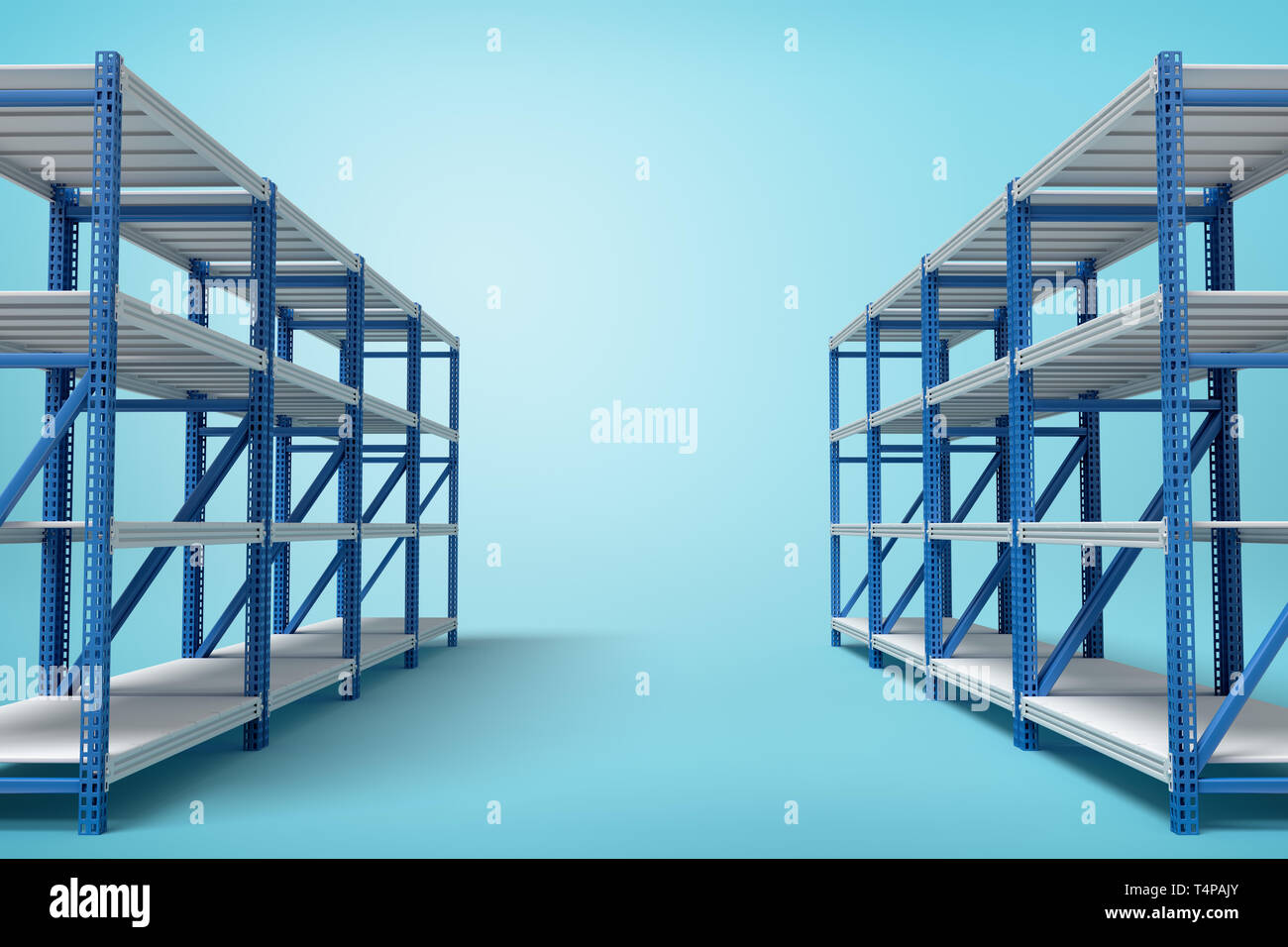 3d render warehouse interior racks hi-res stock photography and images ...