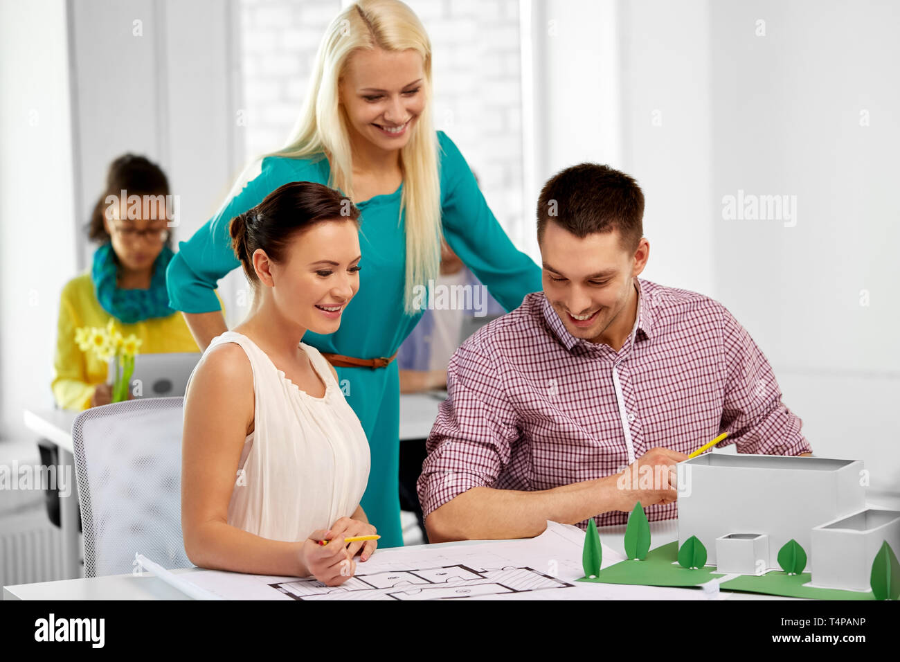 architecture , construction and people concept - creative team of ...