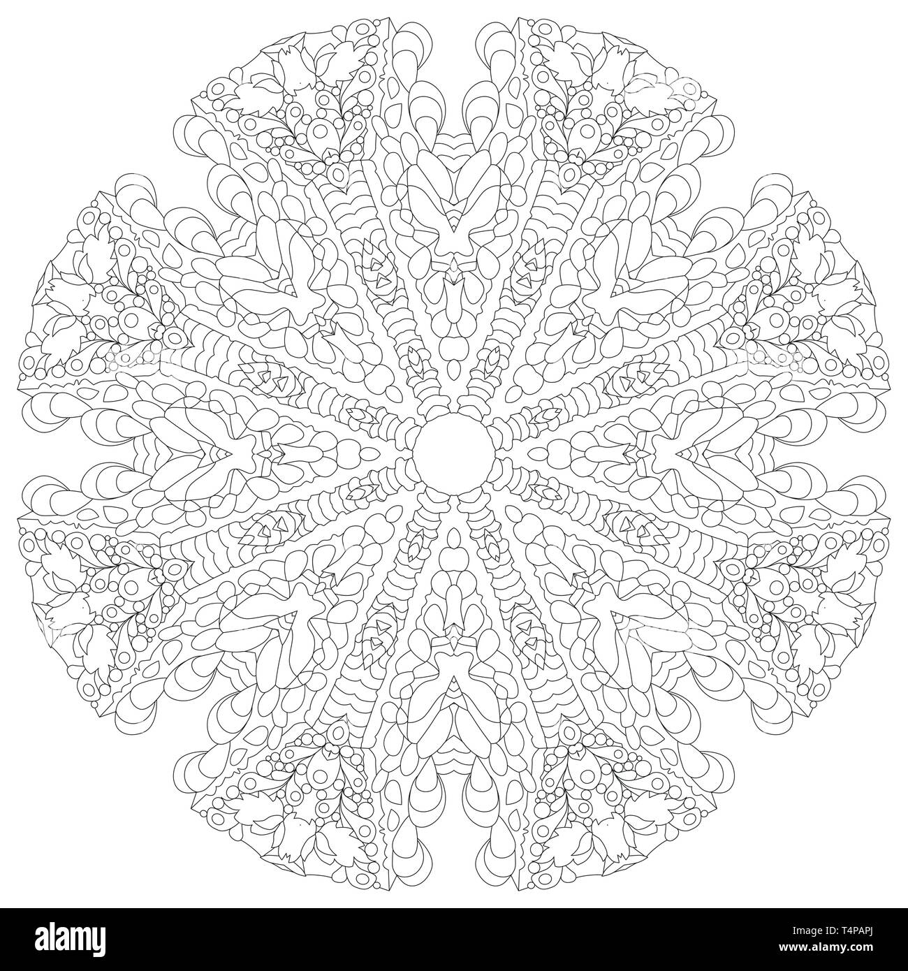 Vector Adult Coloring Book Textures. Hand-painted art design. Adult ...