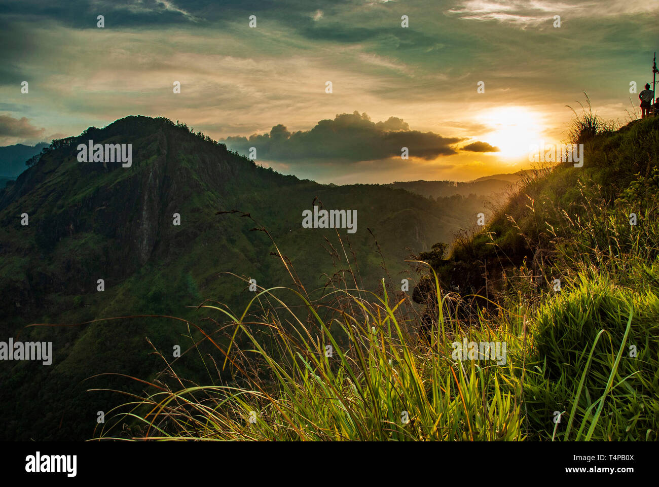 Little adam's peak during sunset in Ella in Sri Lanka Stock Photo - Alamy