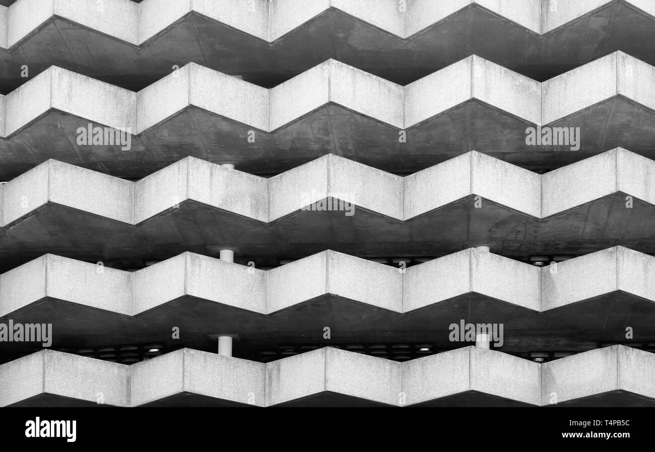 Blue concrete new building Black and White Stock Photos & Images - Alamy