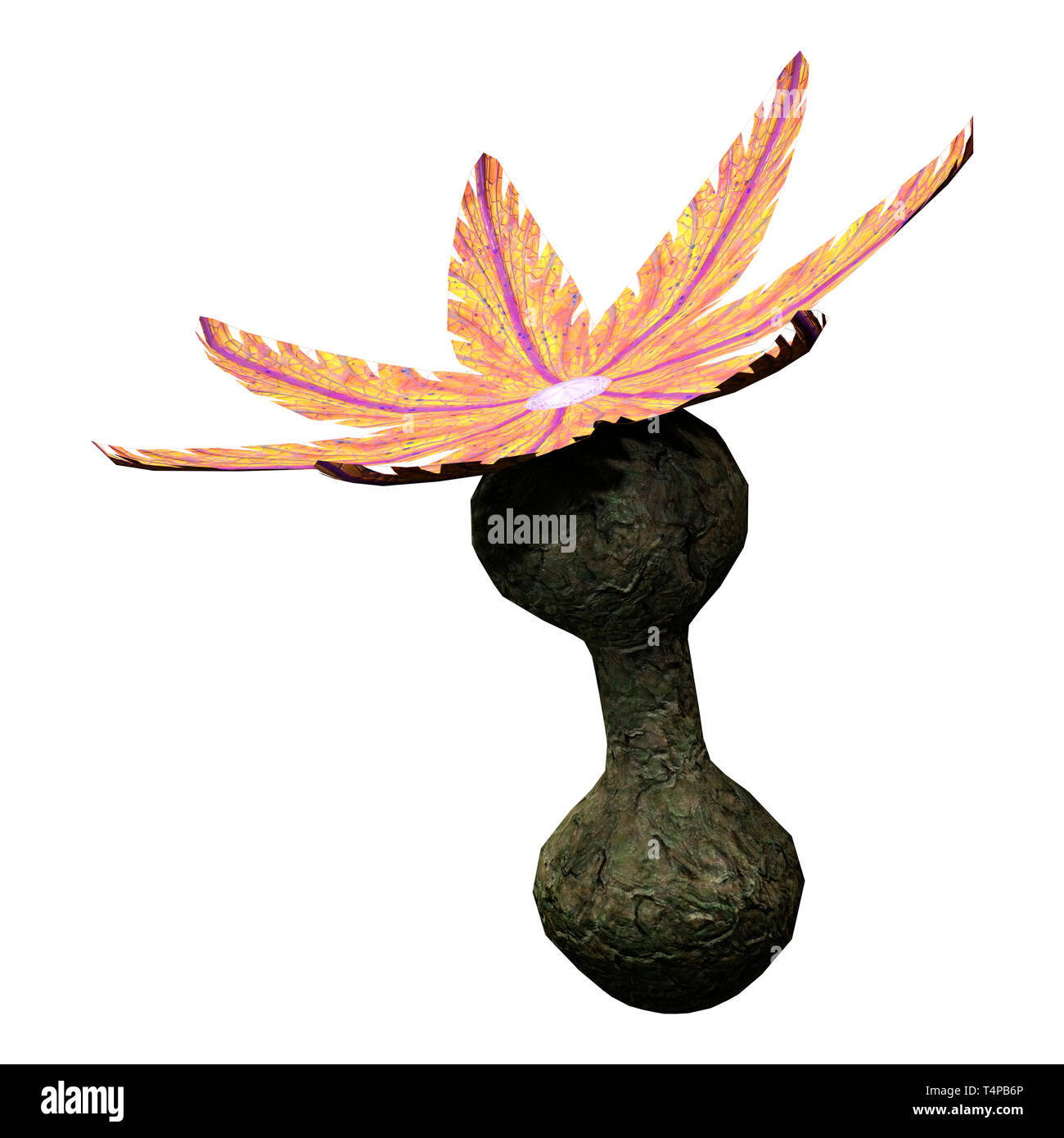 3D rendering of a fantasy alien plant isolated on white background ...