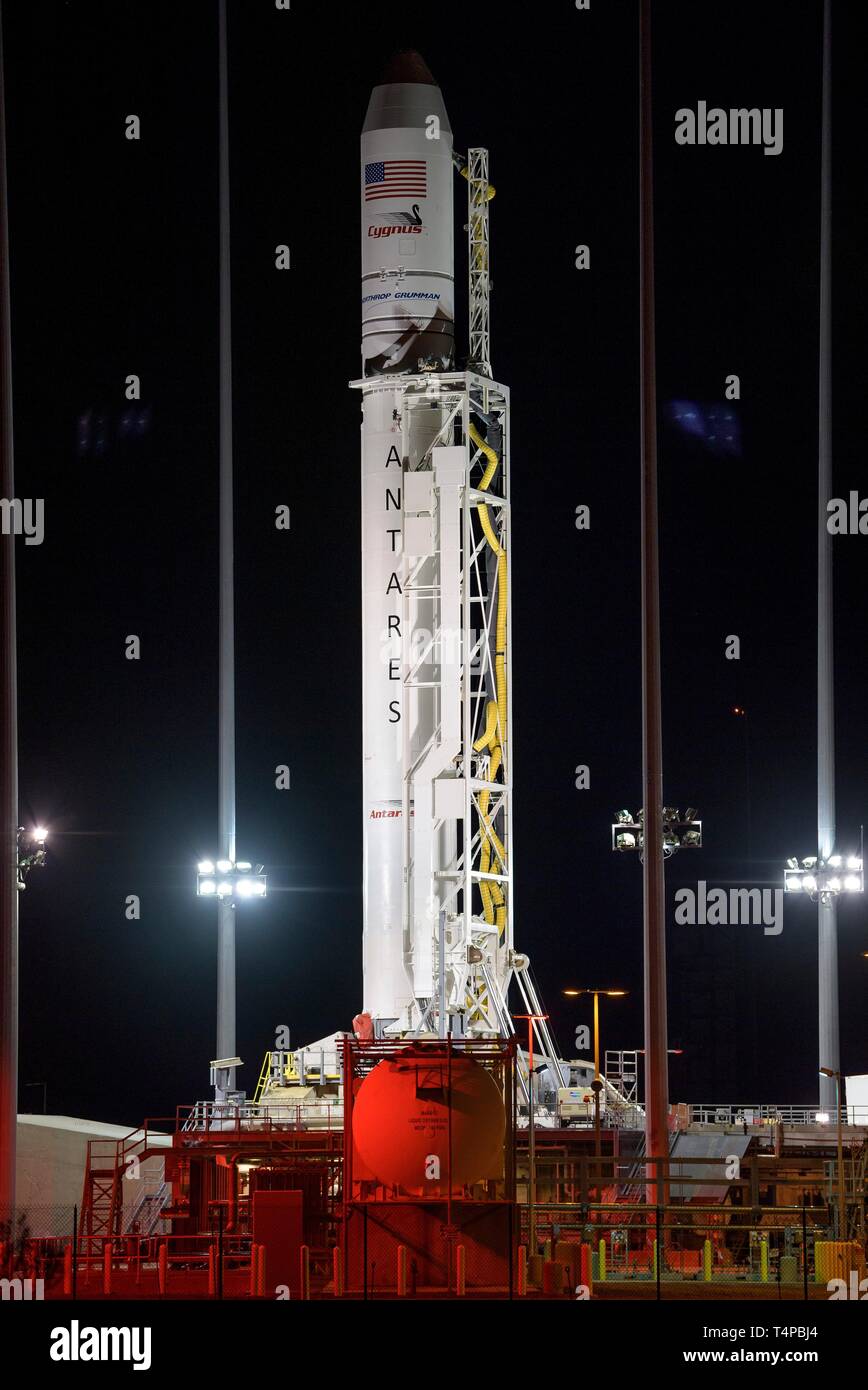 The Northrop Grumman Antares rocket, with Cygnus resupply spacecraft ...