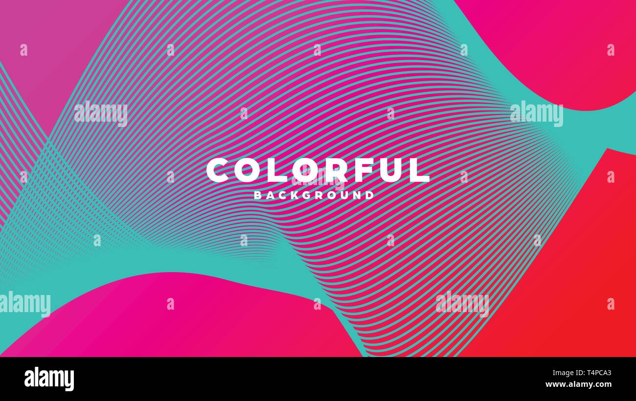 Modern minimal colorful abstract background, lines and geometric shapes ...