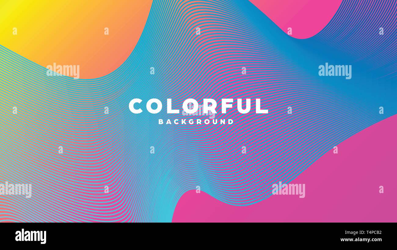 Modern minimal colorful abstract background, lines and geometric shapes ...