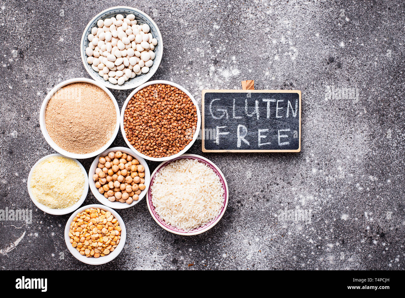 Set of gluten free products Stock Photo - Alamy