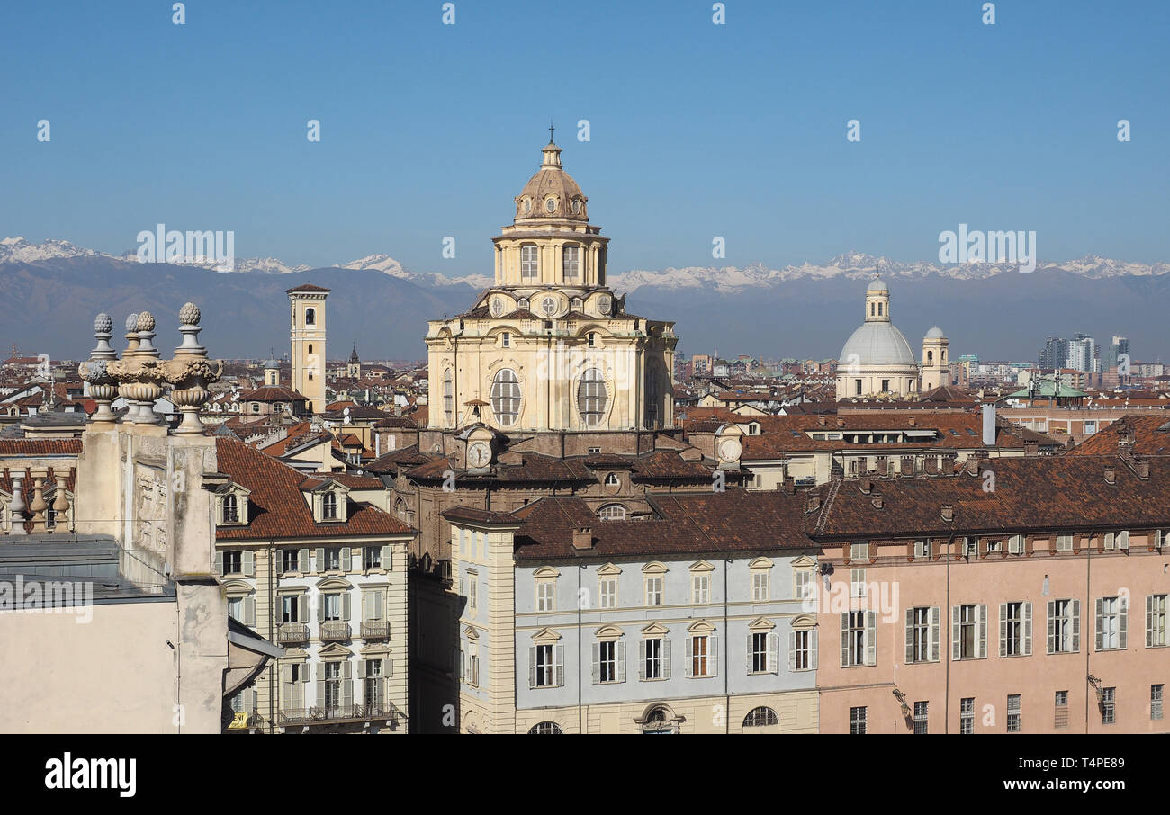 Aerial view of the city of Turin, Italy Stock Photo - Alamy