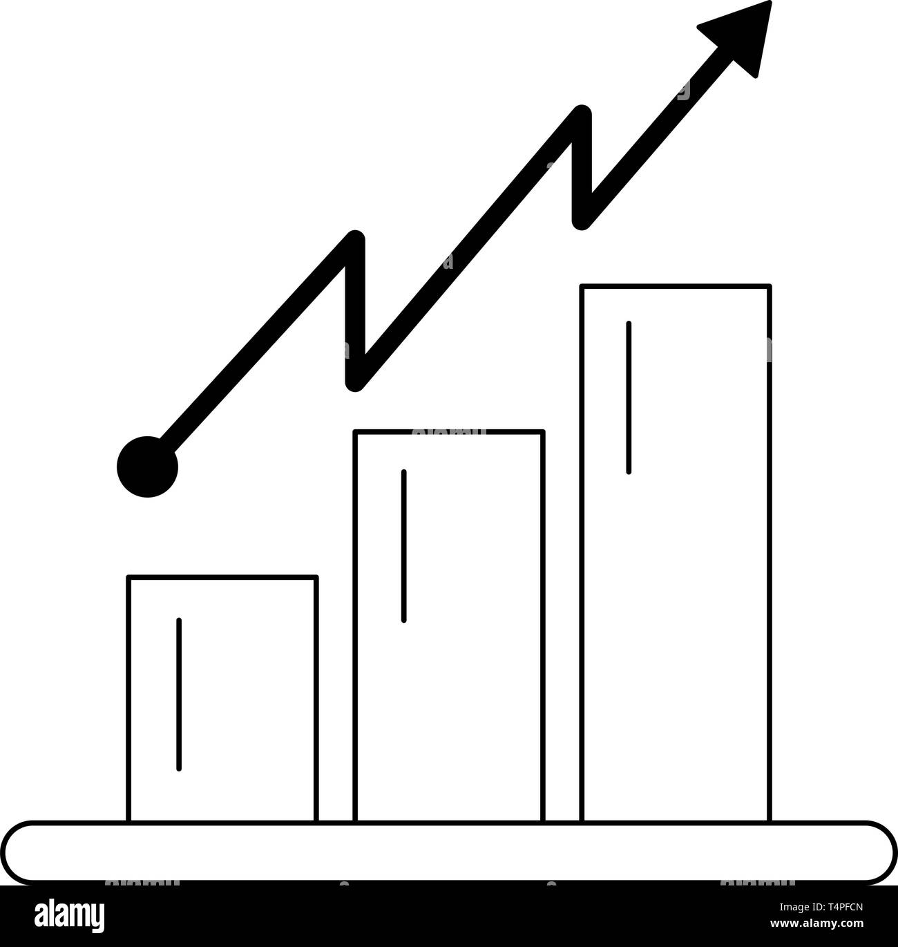 Data bars graph isolated in black and white Stock Vector Image & Art ...