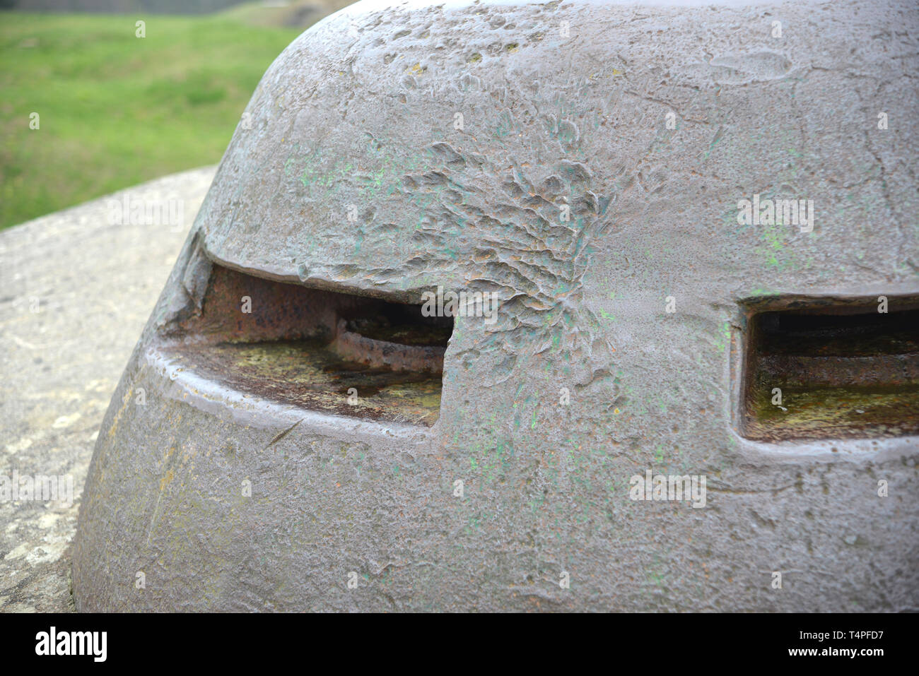 Fort de Douaumont, Verdun, France. Armoured observation turret showing ...