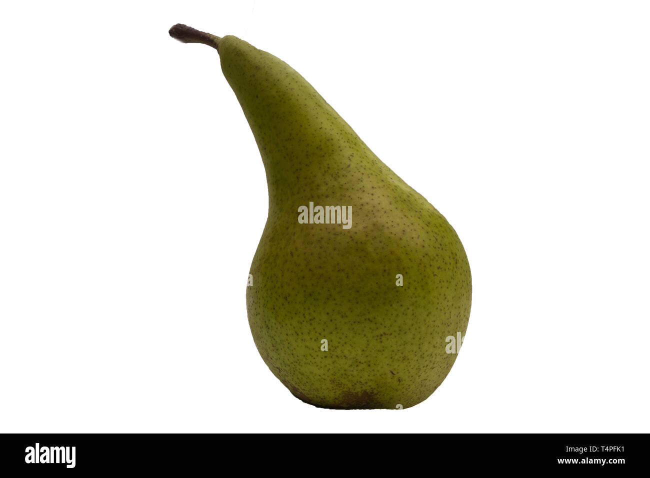 Fresh pears ,whole green fruit isolated on white background. Full depth ...