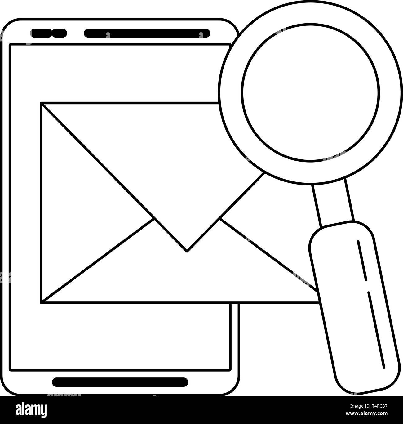 Tablet research business black Stock Vector Images - Alamy