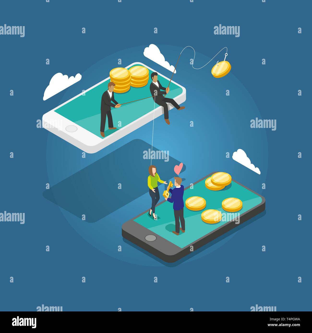 Isometric View of Hacker Stealing Money Stock Vector Image & Art - Alamy
