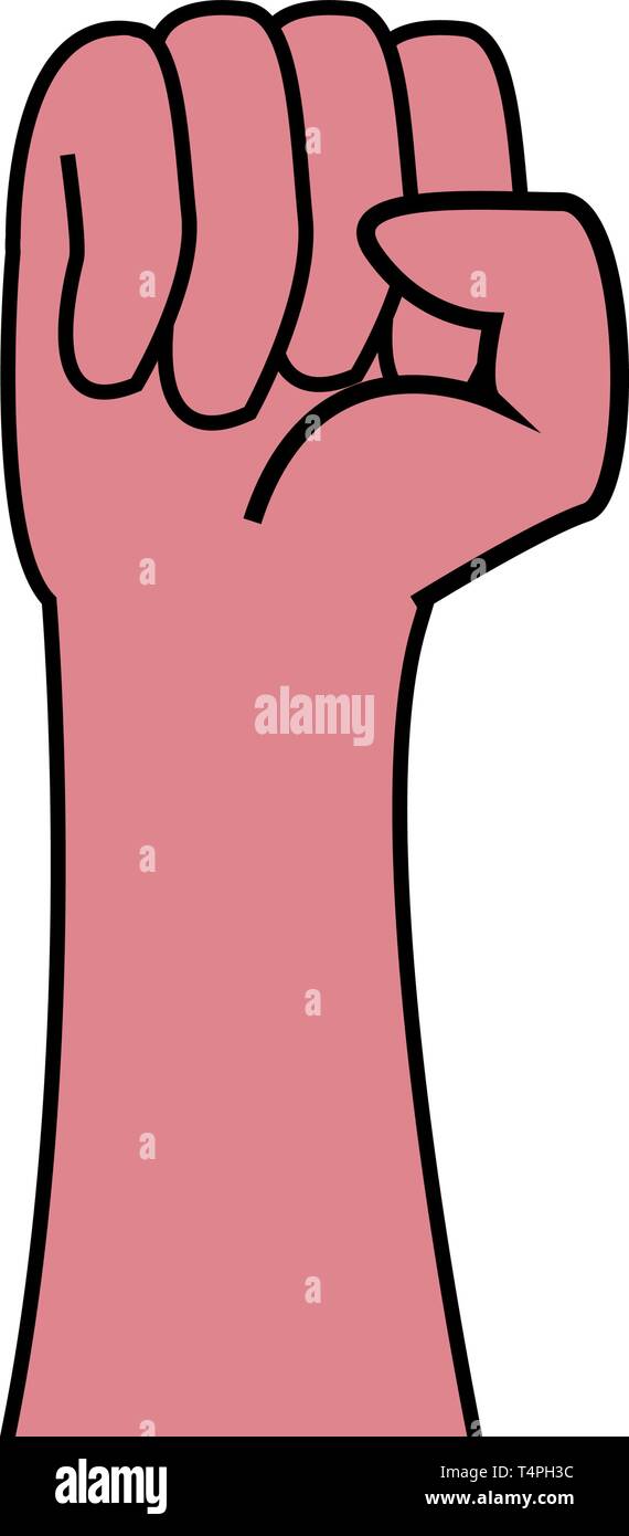 raised hand labour day vector illustration design Stock Vector Image ...