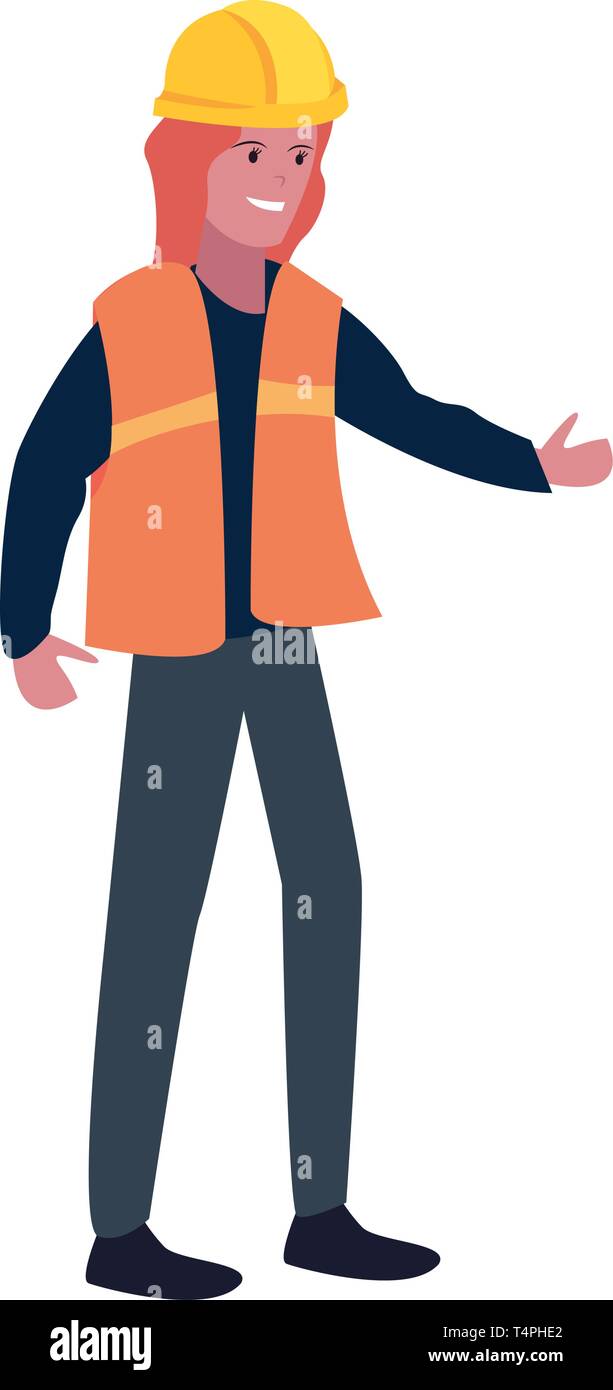 worker female employee profession labour day vector illustration Stock ...