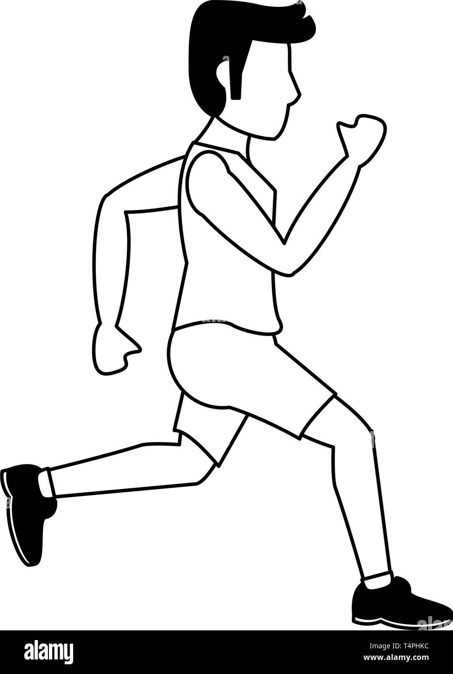 Man Running Pose Drawing