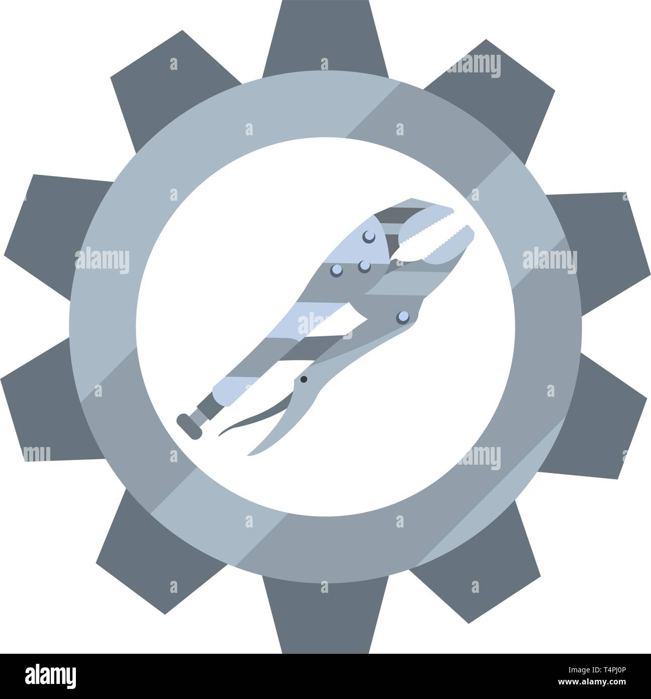 adjustable spanner tool gear vector illustration design Stock Vector ...
