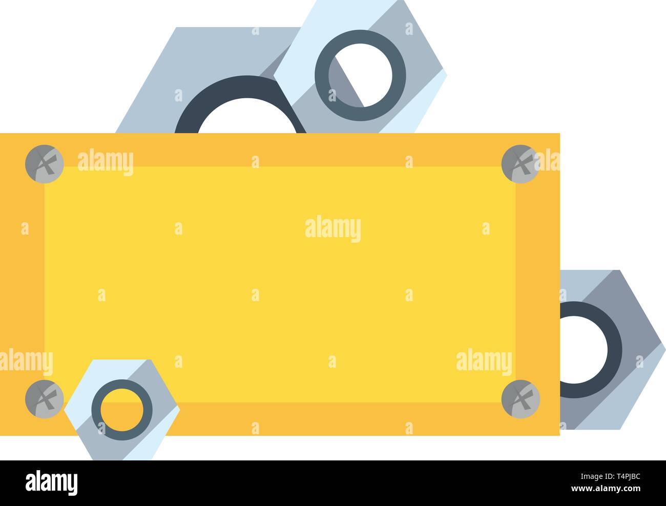 nuts construction board tool vector illustration design Stock Vector ...