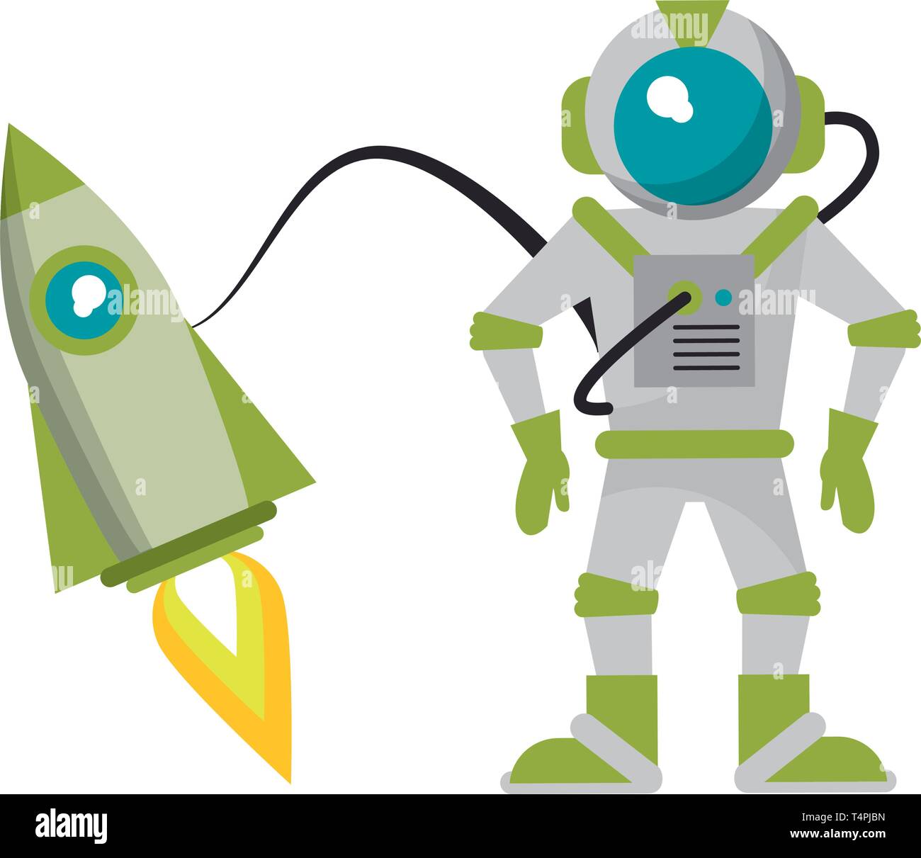 Astronaut and spaceship cartoon Stock Vector Image & Art - Alamy