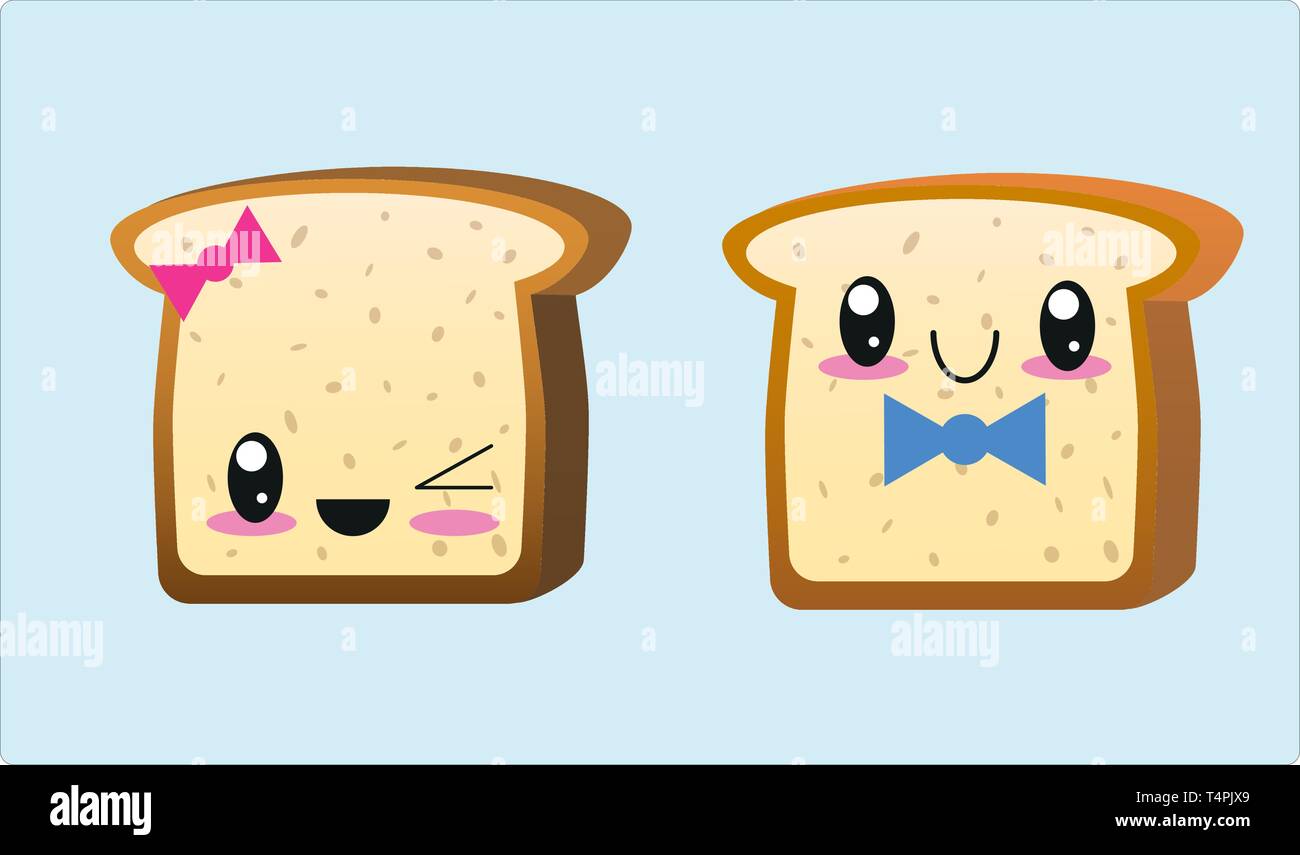 illustration of bread and milk Stock Vector Image & Art - Alamy