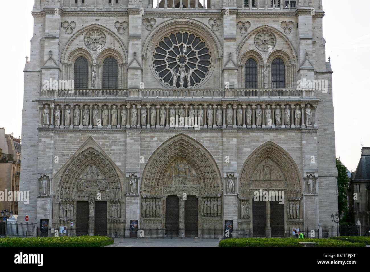 Notre Dame cathedral front view in paris france Stock Photo - Alamy