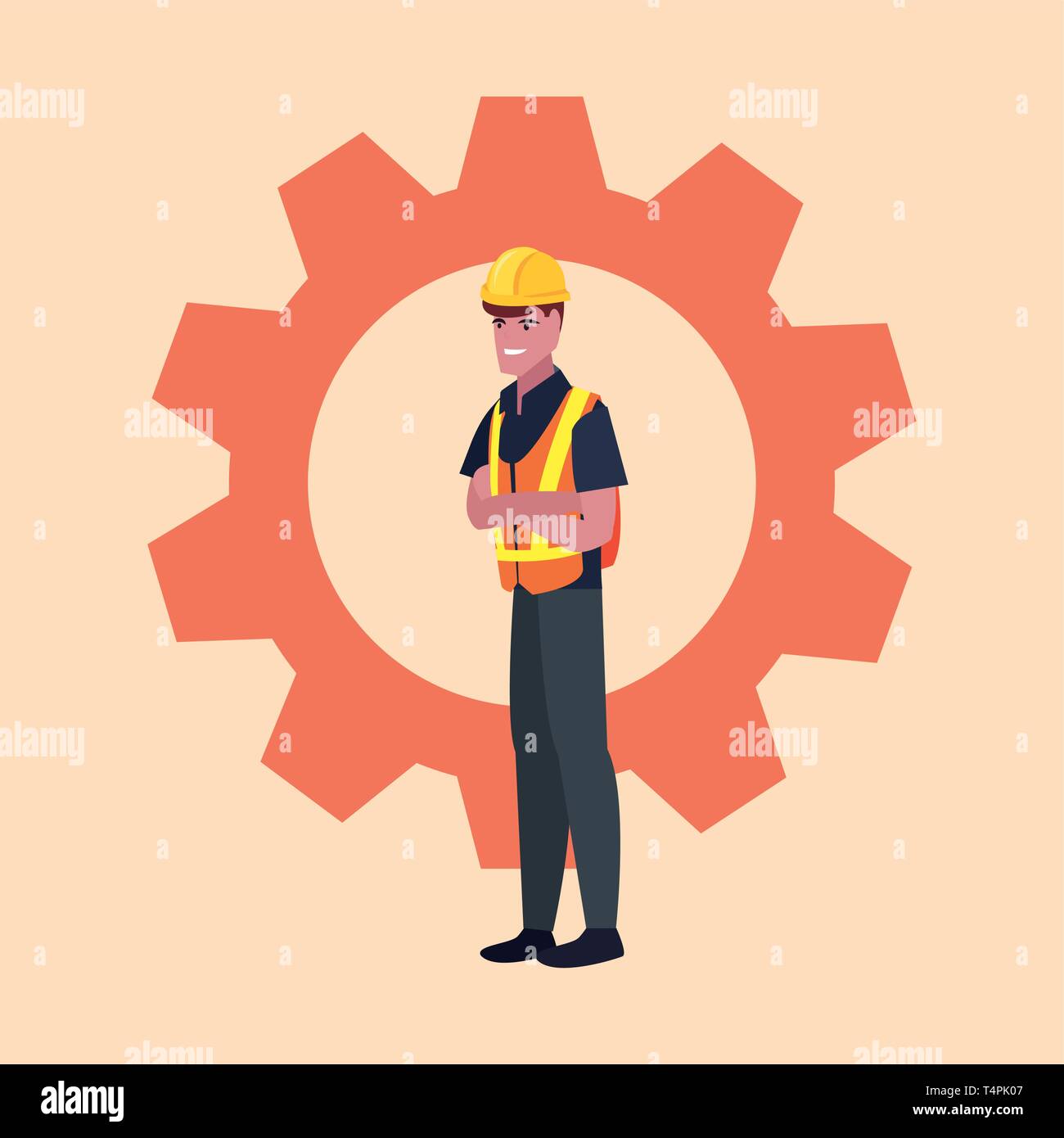 worker employee profession labour day vector illustration Stock Vector ...