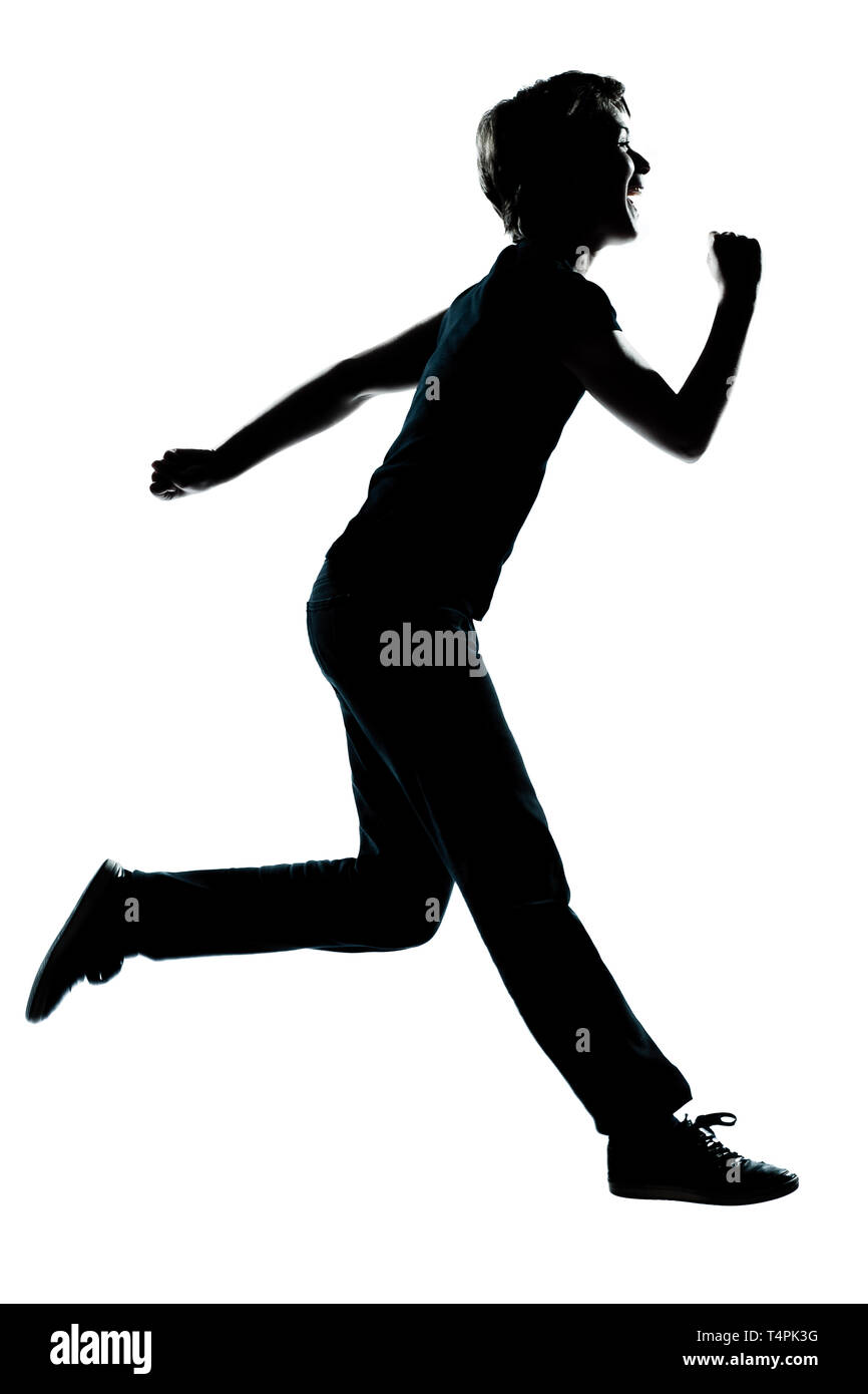 Boy Running Side View Cut Out Stock Images & Pictures - Alamy