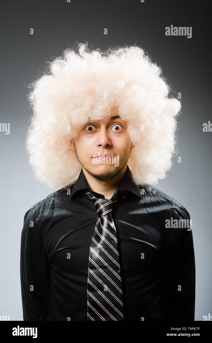 Man with funny hair style Stock Photo - Alamy