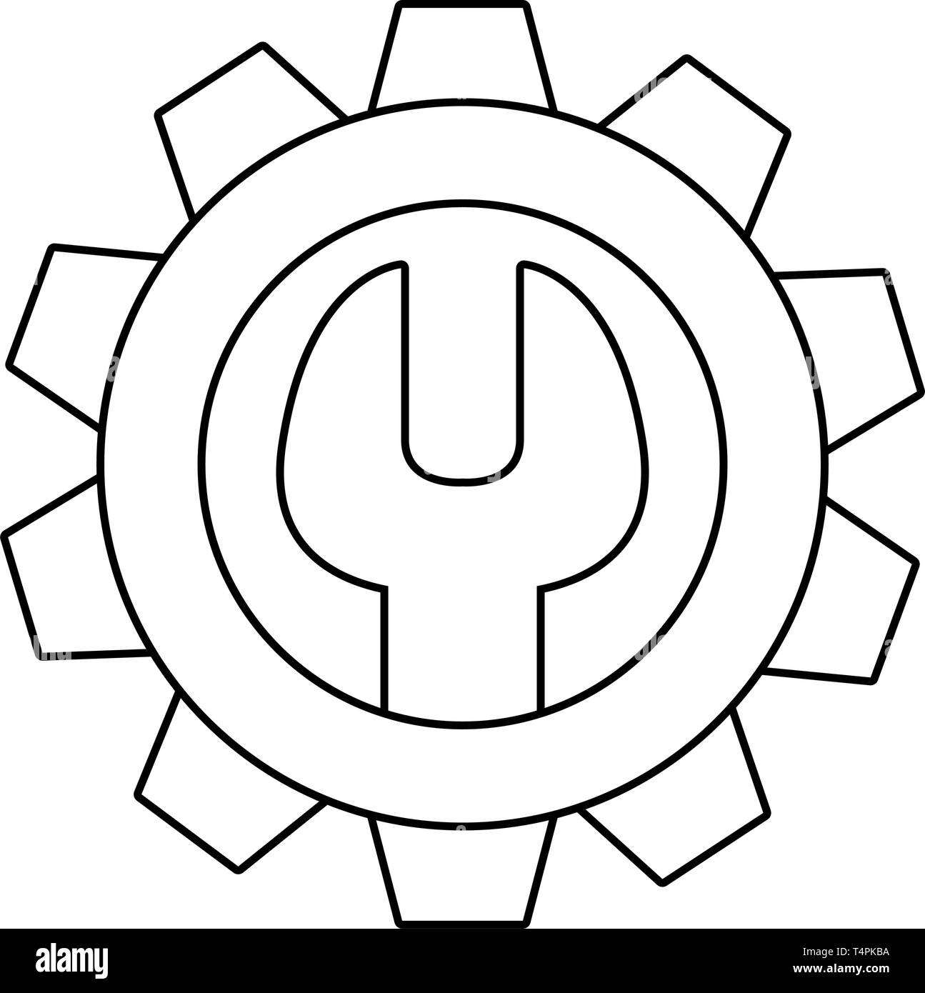 wrench work gear tool vector illustration design Stock Vector Image ...