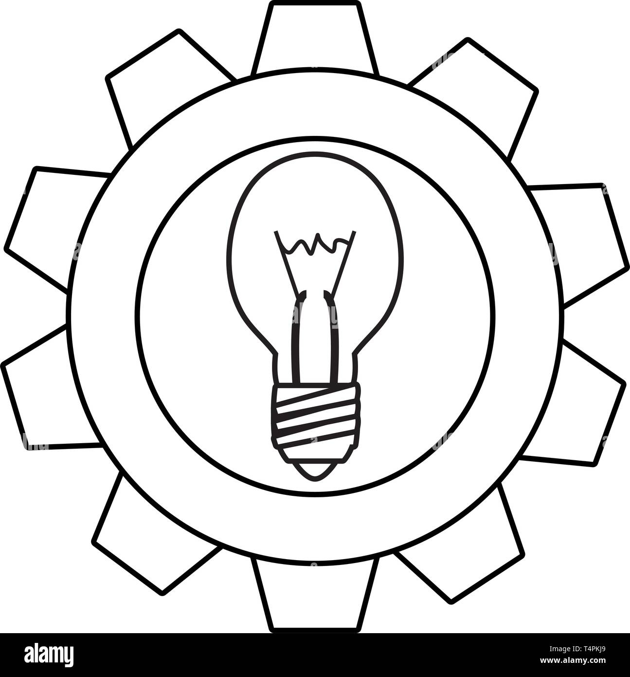 light bulb gear tool vector illustration design Stock Vector Image ...