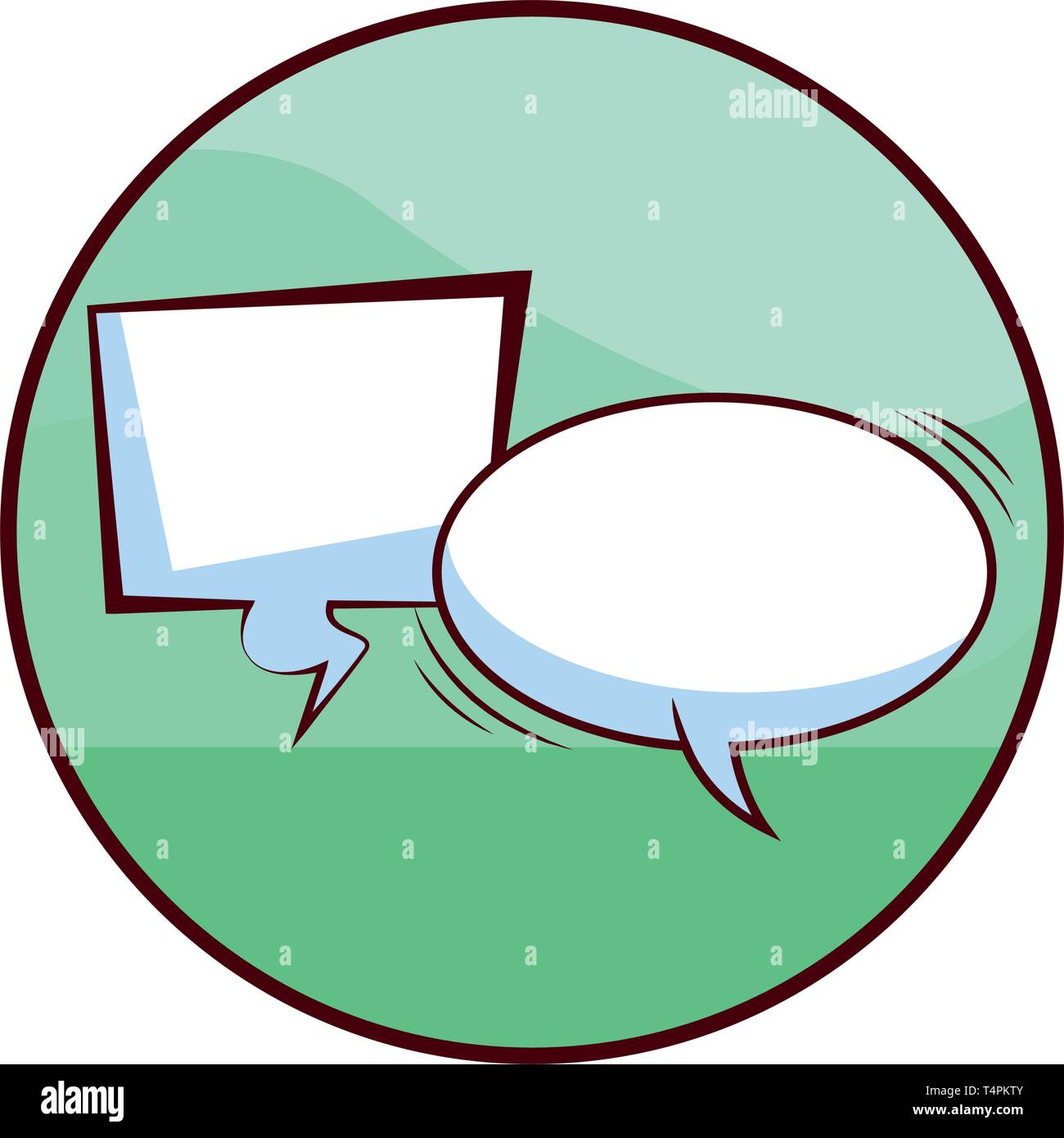 speech bubbles icons round icon Stock Vector Image & Art - Alamy