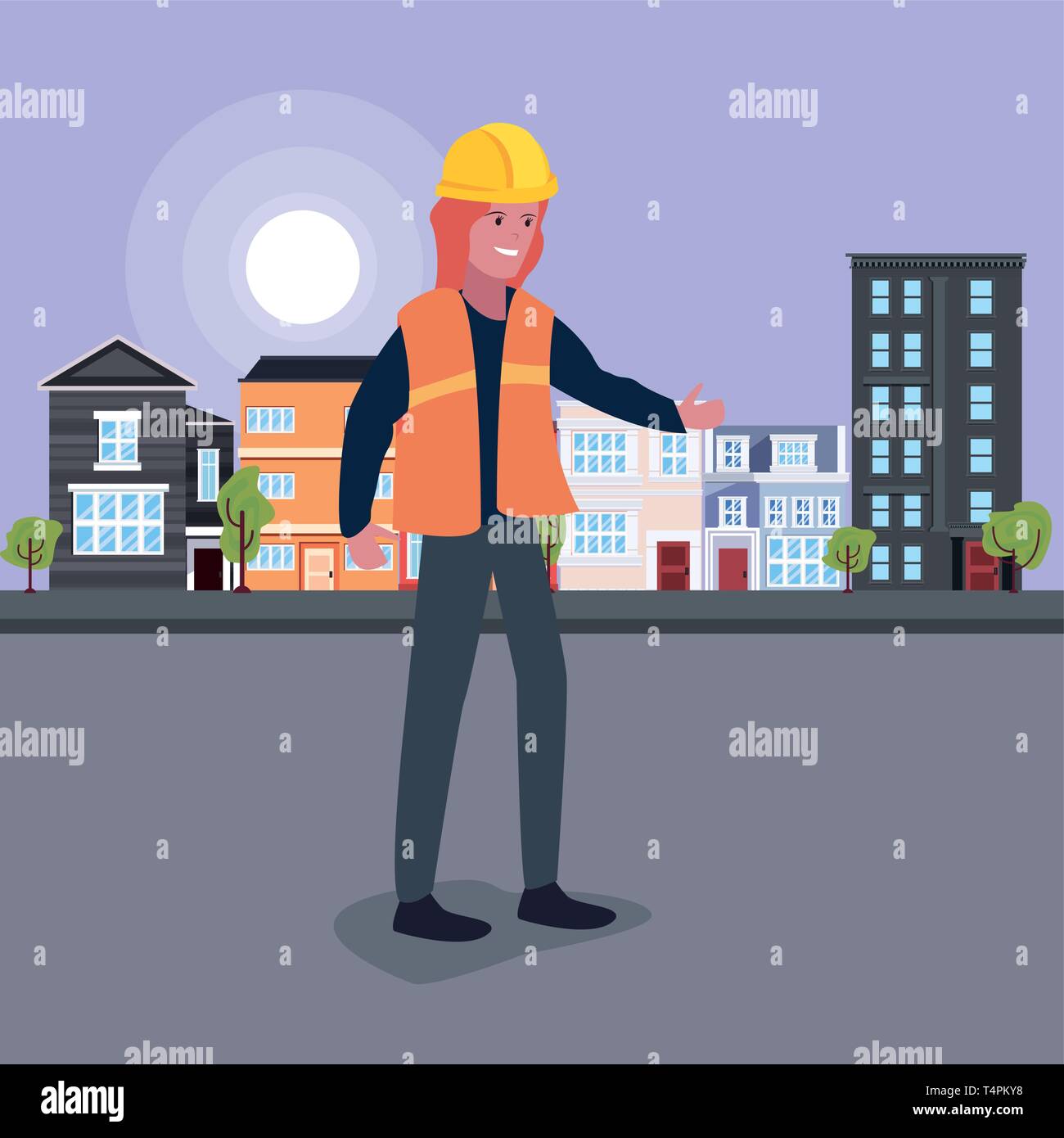 worker female employee profession labour day vector illustration Stock ...