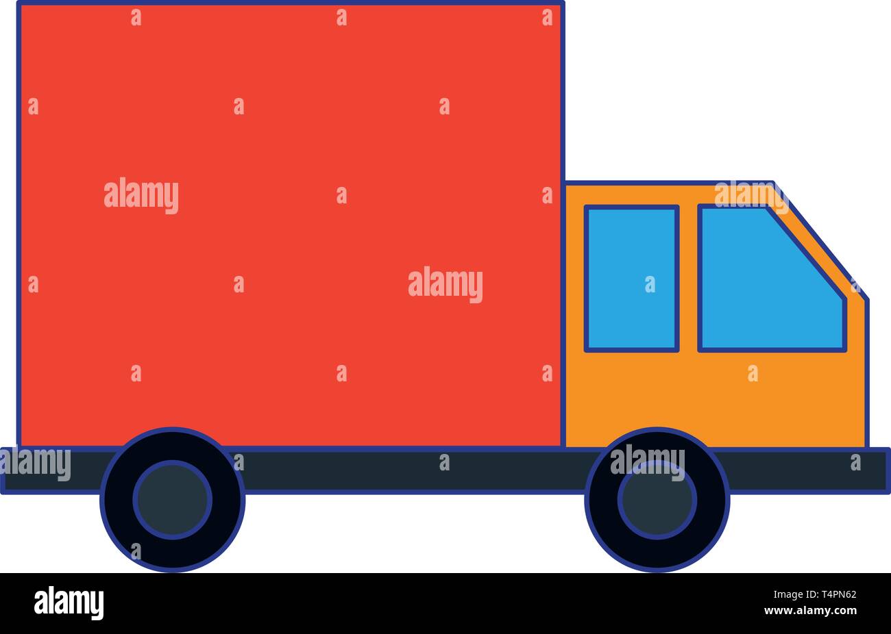 Blue lorry cab Stock Vector Images - Alamy