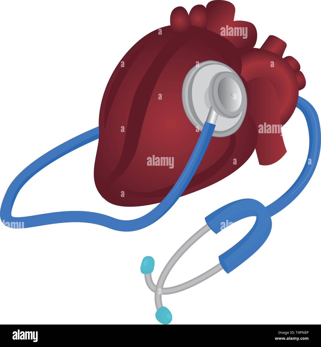 STETHOSCOPE and heart isolated on a white background Medical ... STETHOSCOPE and heart isolated on a white background Medical ...